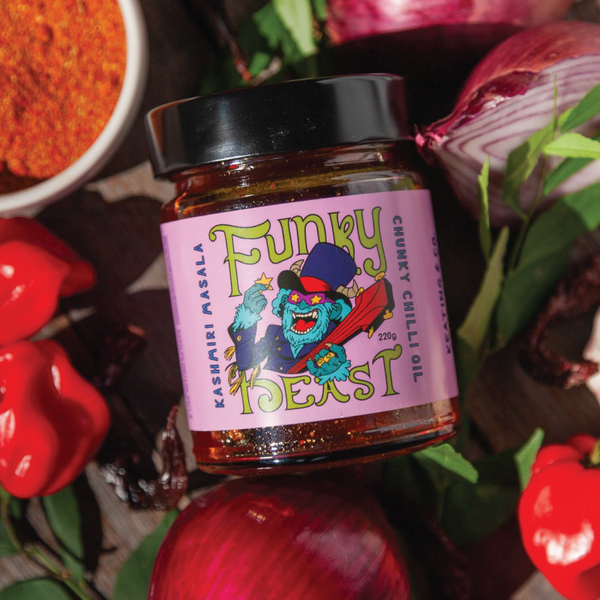 Funky Beast - Kashmiri Masala (Indian Chunky Chilli Oil) - Meet Gather ...